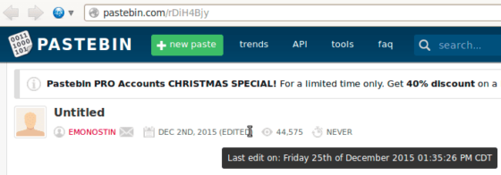 Malicious Pastebin Replacement for jQuery
