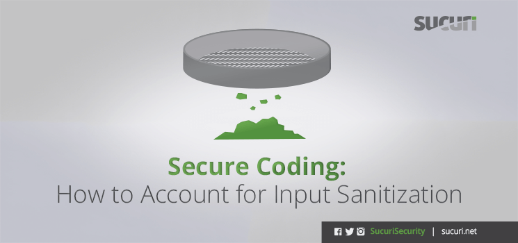 Secure Coding How To Account For Input Sanitization