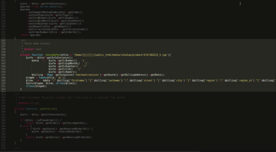 Magento Credit Card Swiper Exports to Image