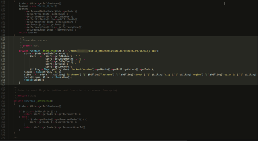 Magento Credit Card Swiper Exports to Image