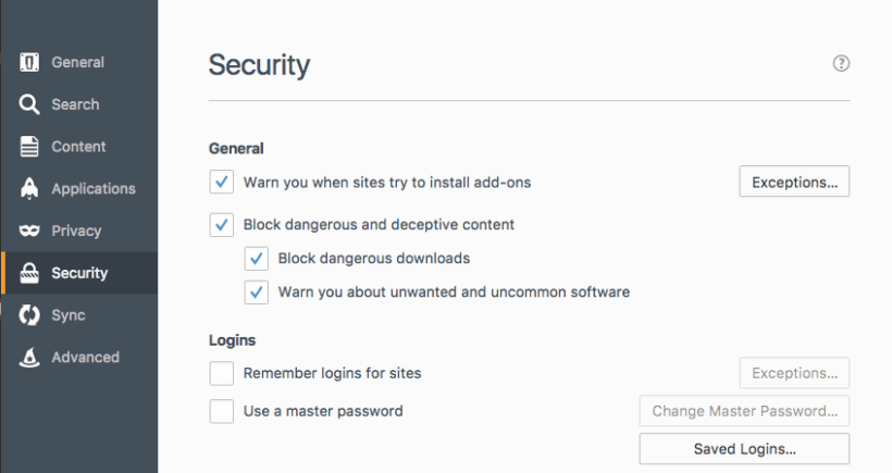 Personal Security Guide - Web Browsers