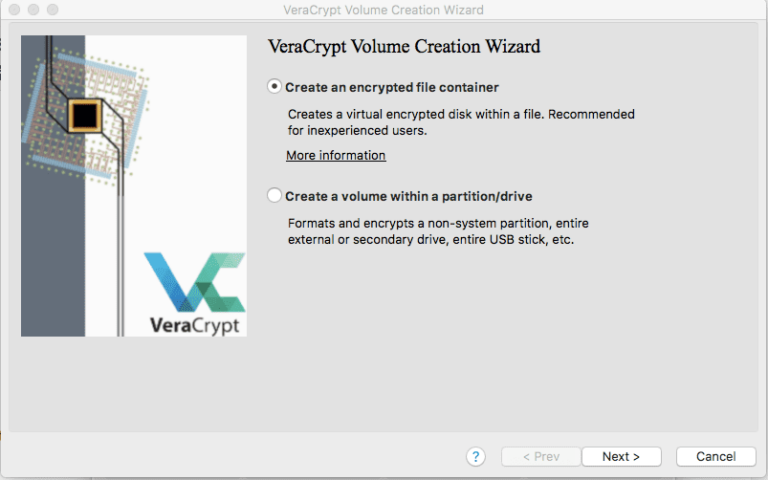 Using a VeraCrypt File Container to Encrypt Local Website Files