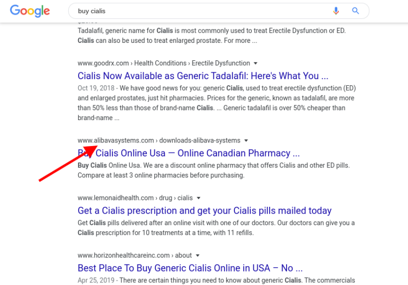 What is Pharma Hack Spam?