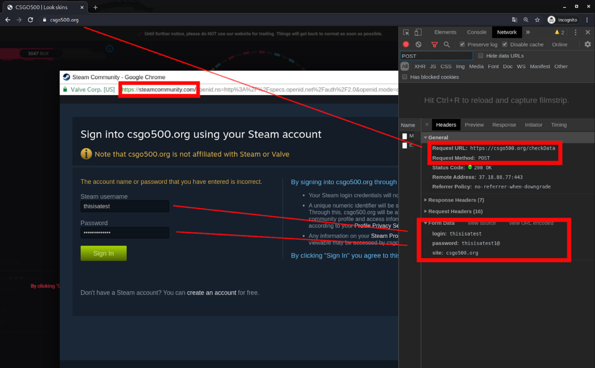 Steam Phishing Campaign Uses CS:GO Skin Gambling Lure