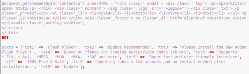 CSS-JS Steganography in Fake Flash Player Update Malware