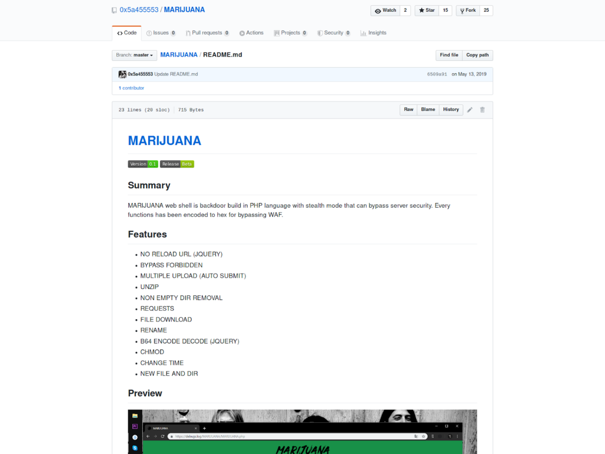 Obfuscation Techniques in MARIJUANA Shell “Bypass”