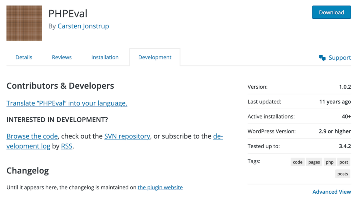 Massive Abuse of Abandoned Eval PHP WordPress Plugin