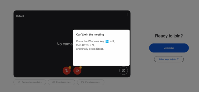 Fake Google Meet Page Tricks Users into Running PowerShell Malware